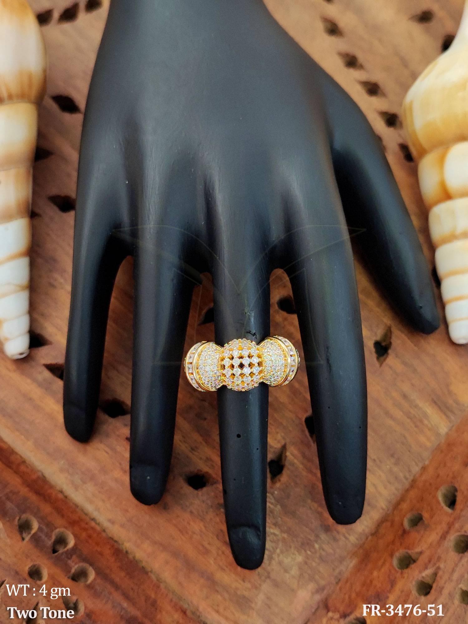 American Diamond Fancy Designer Finger Ring, FINGER RINGS,Whats ...