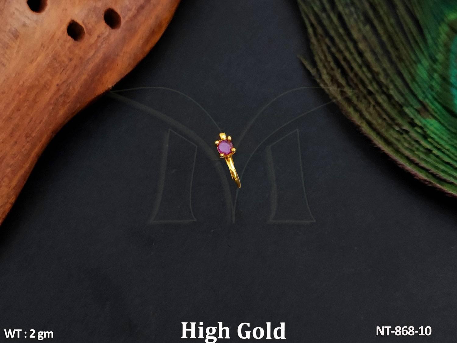 Designer Full AD Stone High Gold Polish Nath , Nath,Whats Trending ...