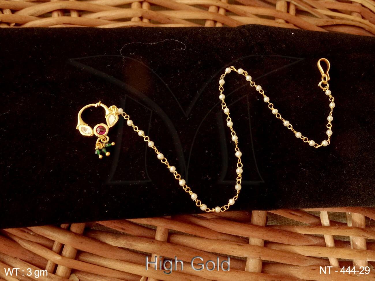 Multiple daimond delicate AD nath - Nath - American Diamond Nath ...