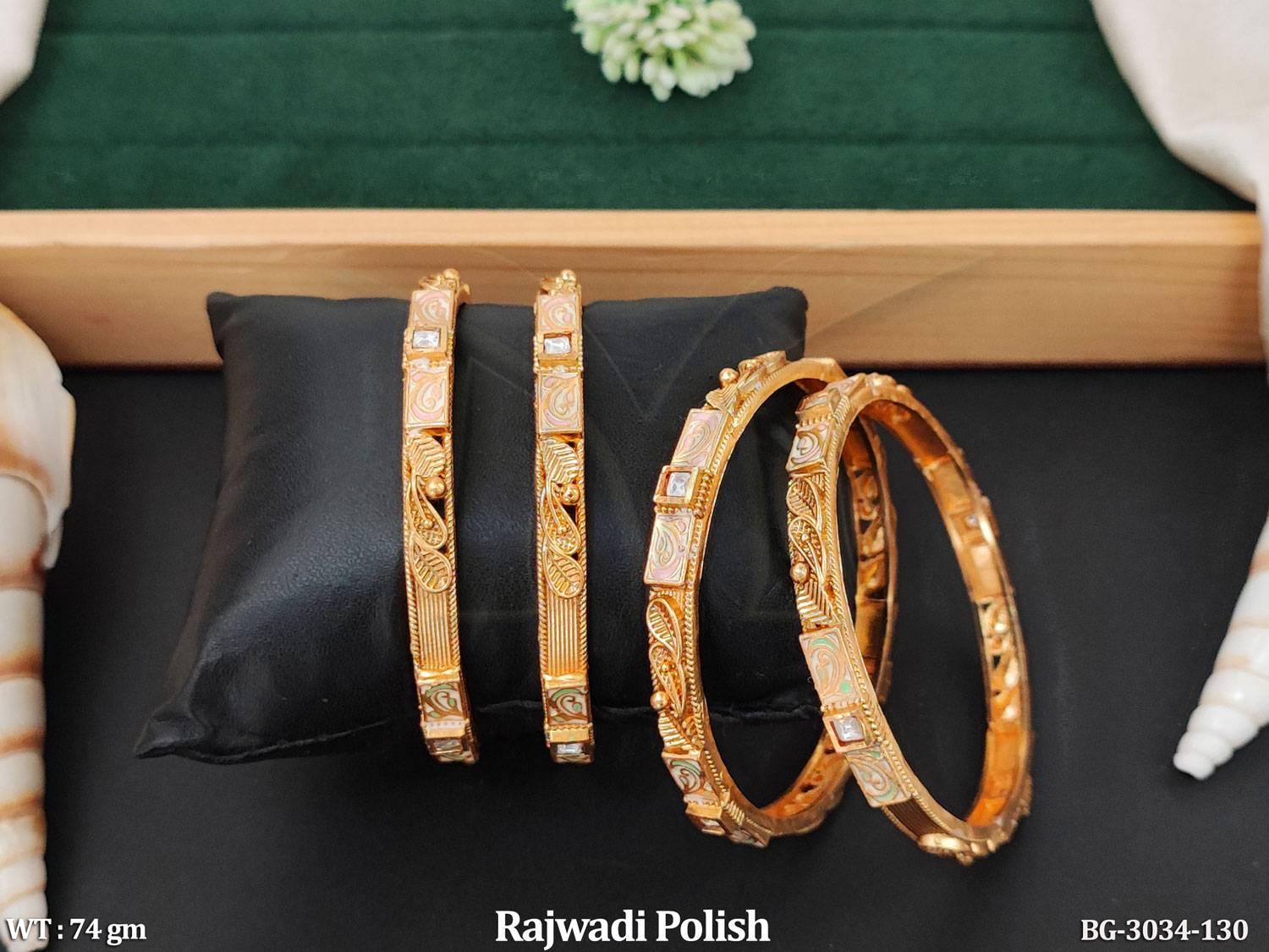 Classic Rajwadi Polish Traditional Bangles Set , BANGLES,Whats Trending ...