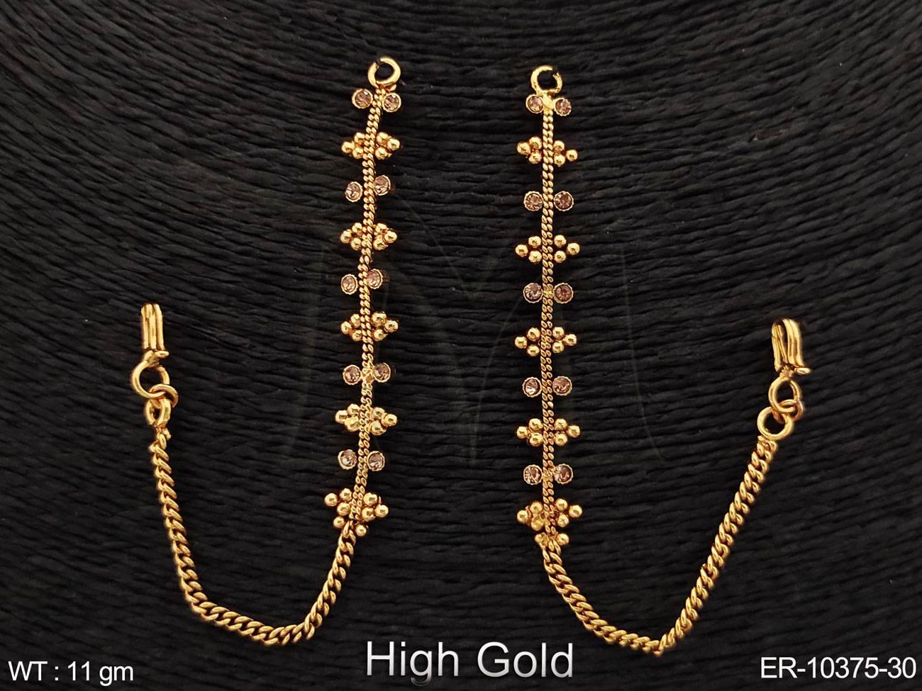 High Gold Polish Beautiful Fancy Design Party wear Antique Kaan Chain ...