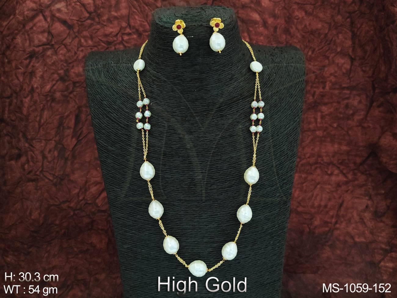 Designer Antique Jewellery High Gold Polish Fancy Design Antique Long ...