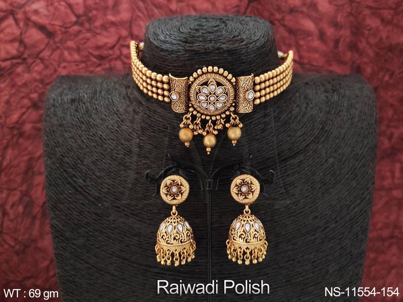 Antique Jewelry Rajwadi Polish Fancy Indian Wedding Collections Antique ...