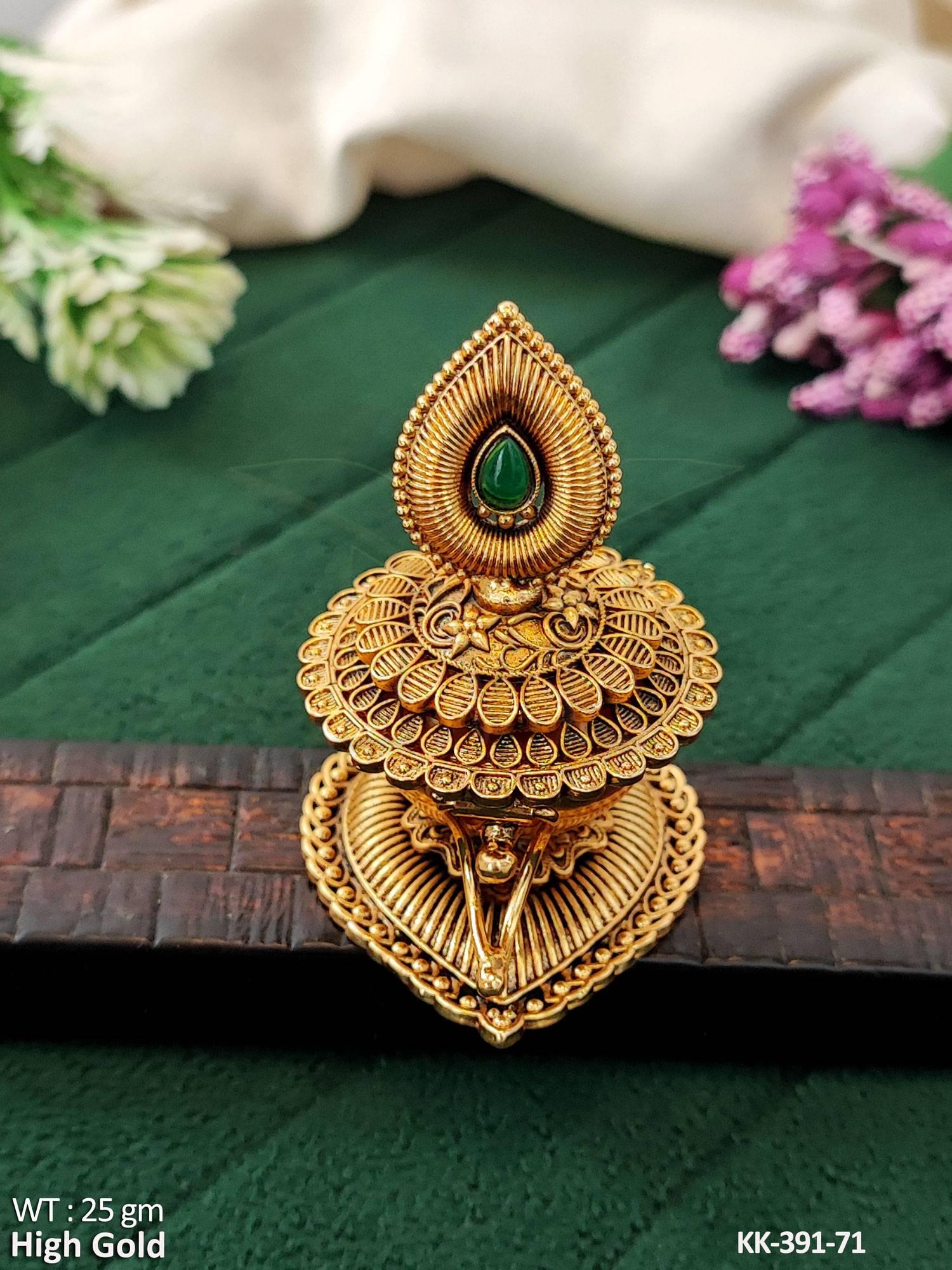 Antique High Gold Polish Full Stone Sindoor Box , Whats Trending ...