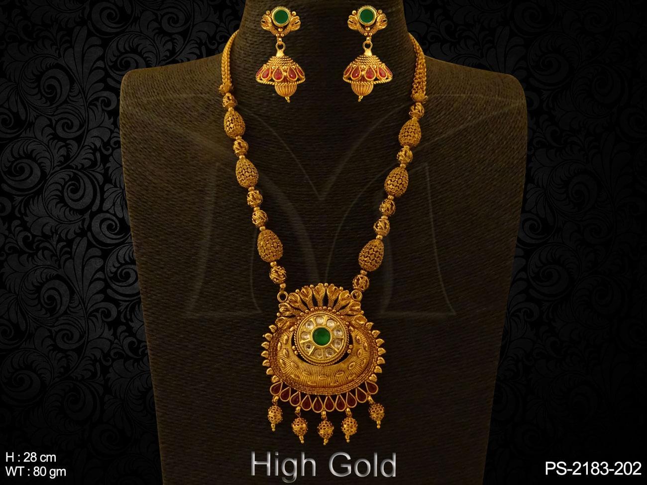 Chand Shape Designer Pendant - Antique Jewellery - Designer Pendant ...