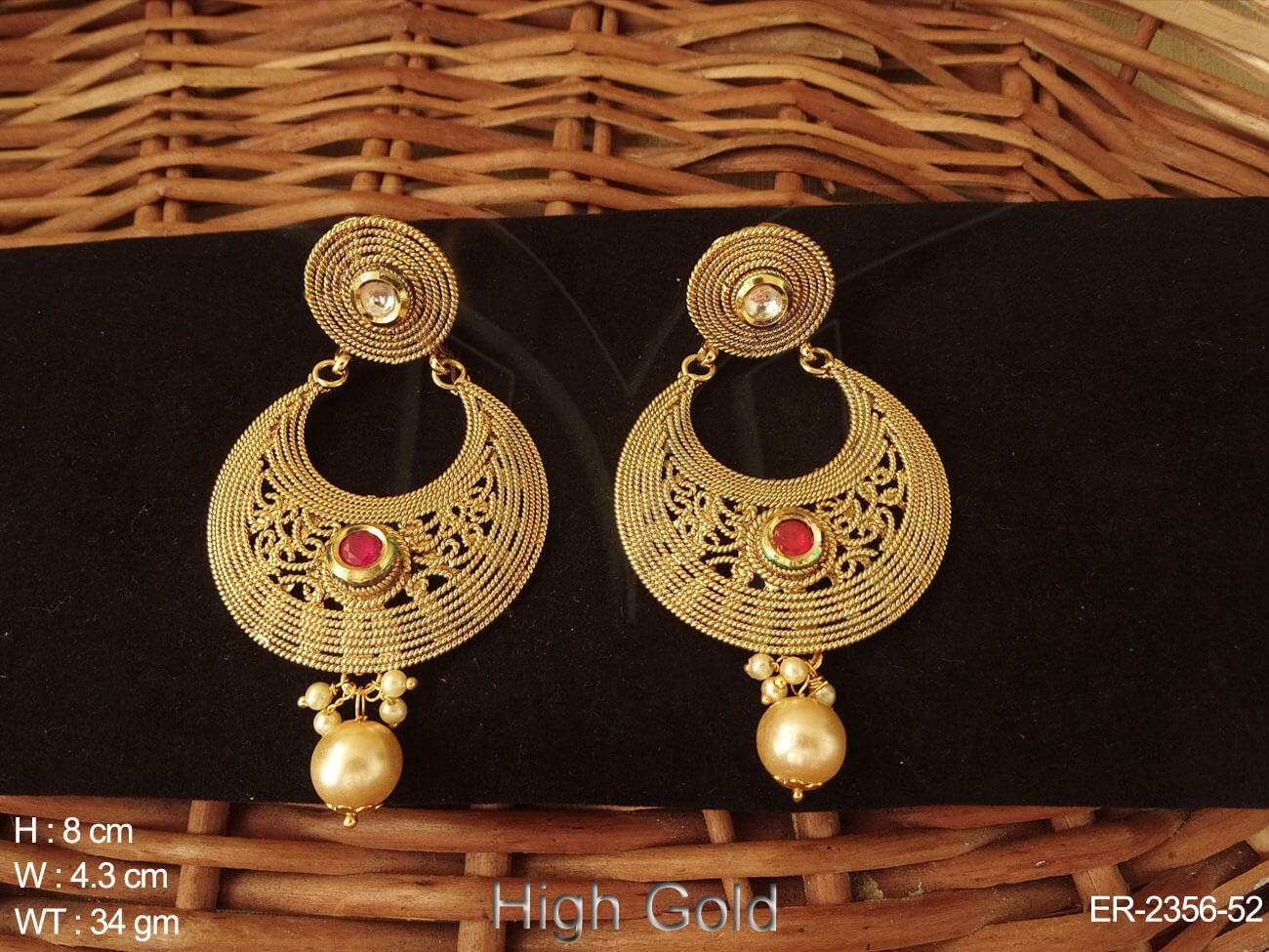 Chand Bali Round Chakri Antique Earring