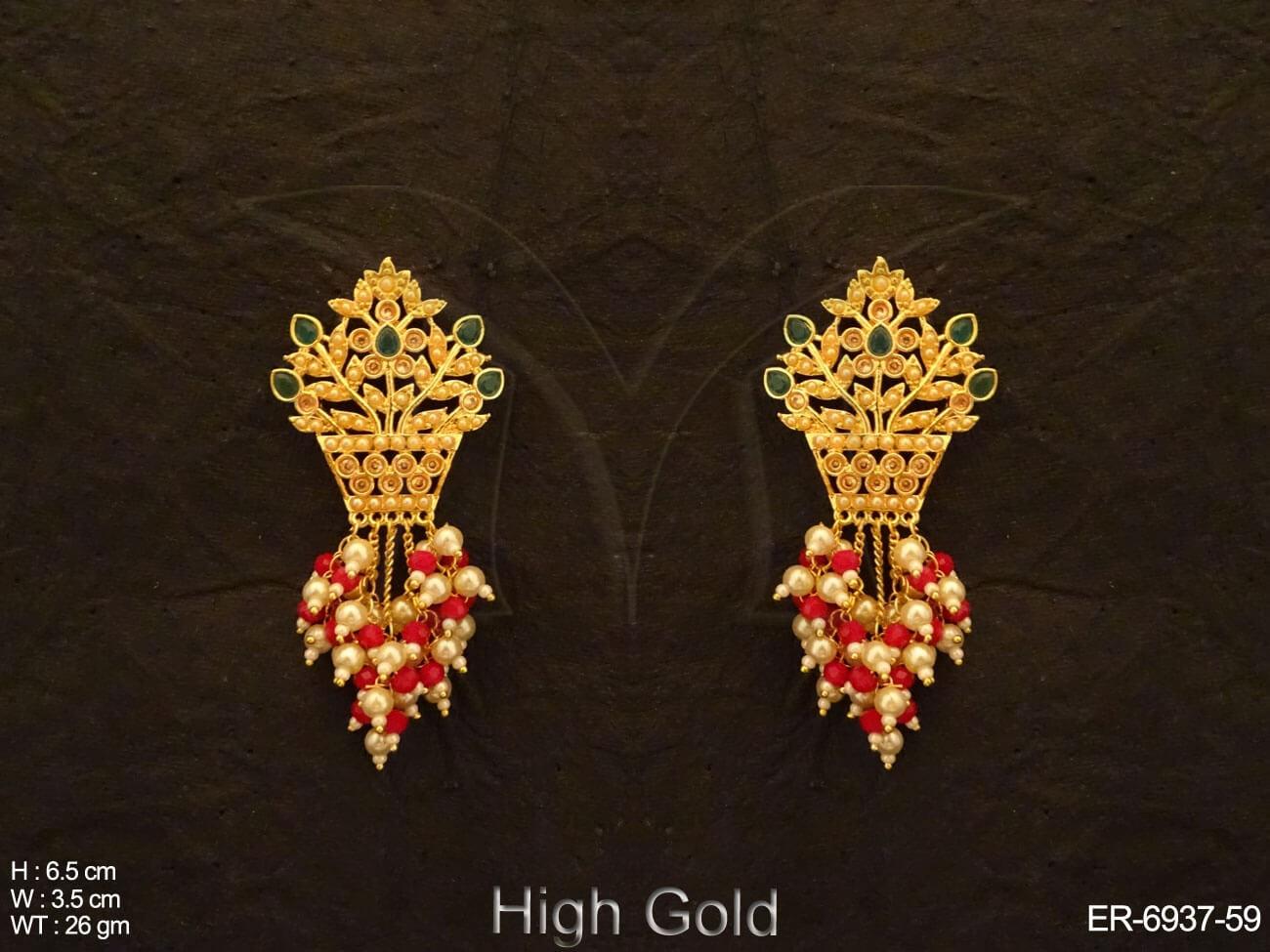 Flower Vaz Designer Earrings Set, EARRINGS, EARRINGS