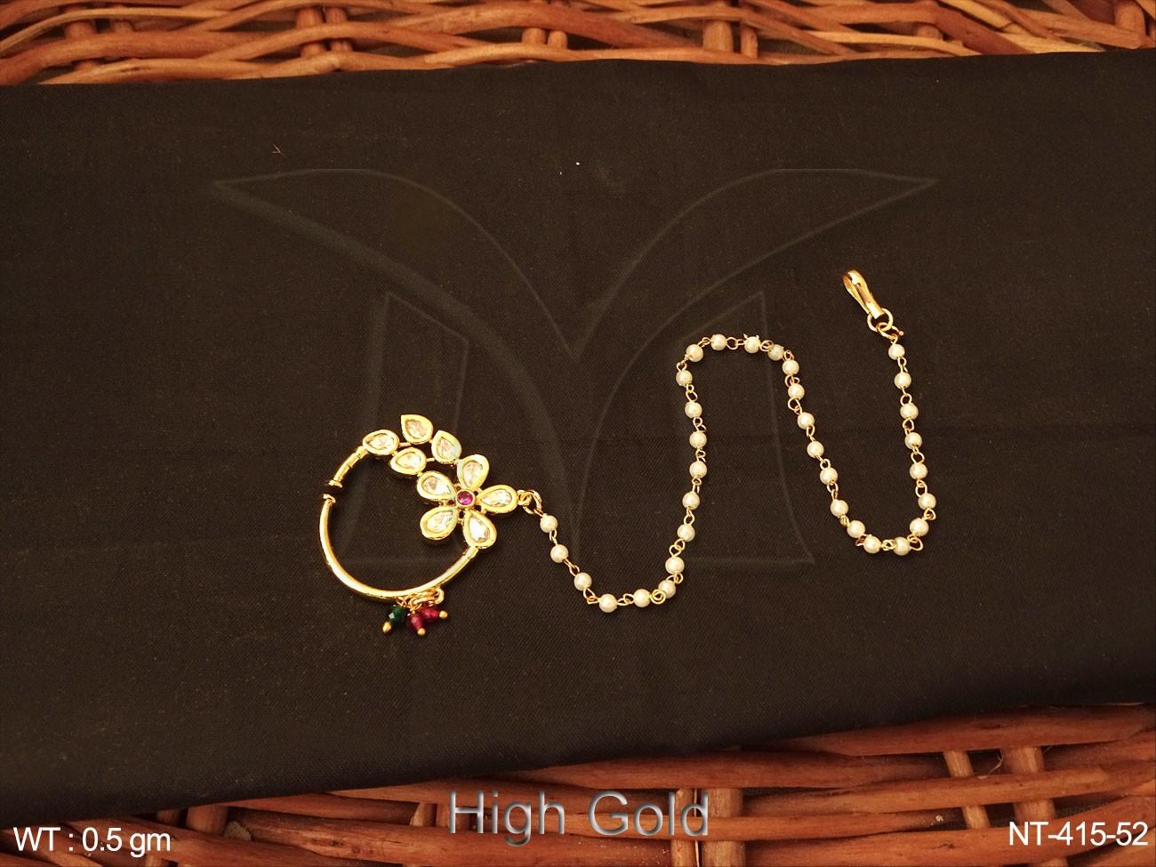 flower leave ad typ stone antique nath - Nath - Copper and Brass ...