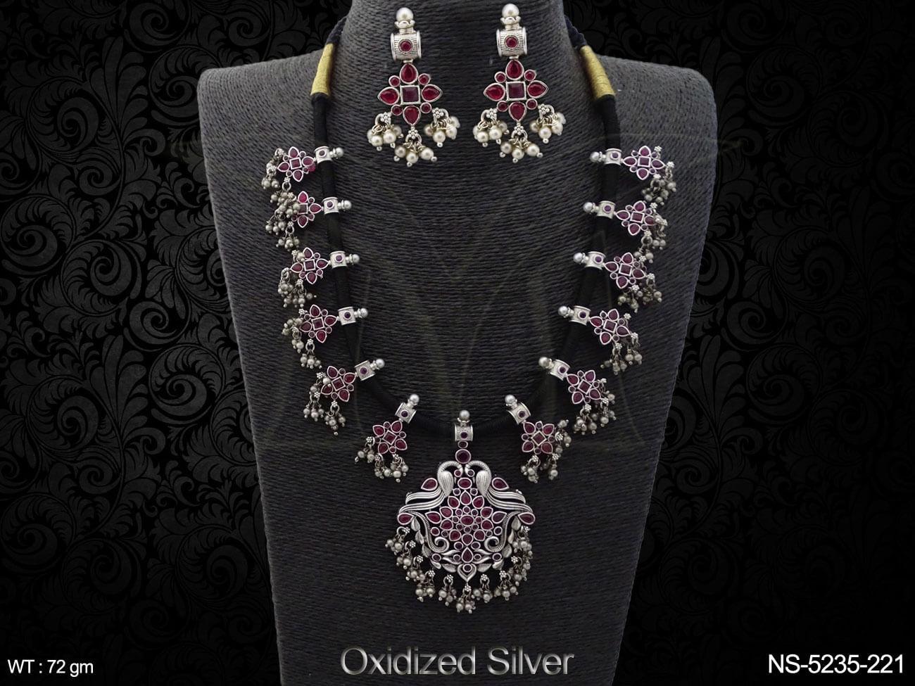 Black thread Morni Design Antique Necklace Set - NECKLACE SETS - Copper ...