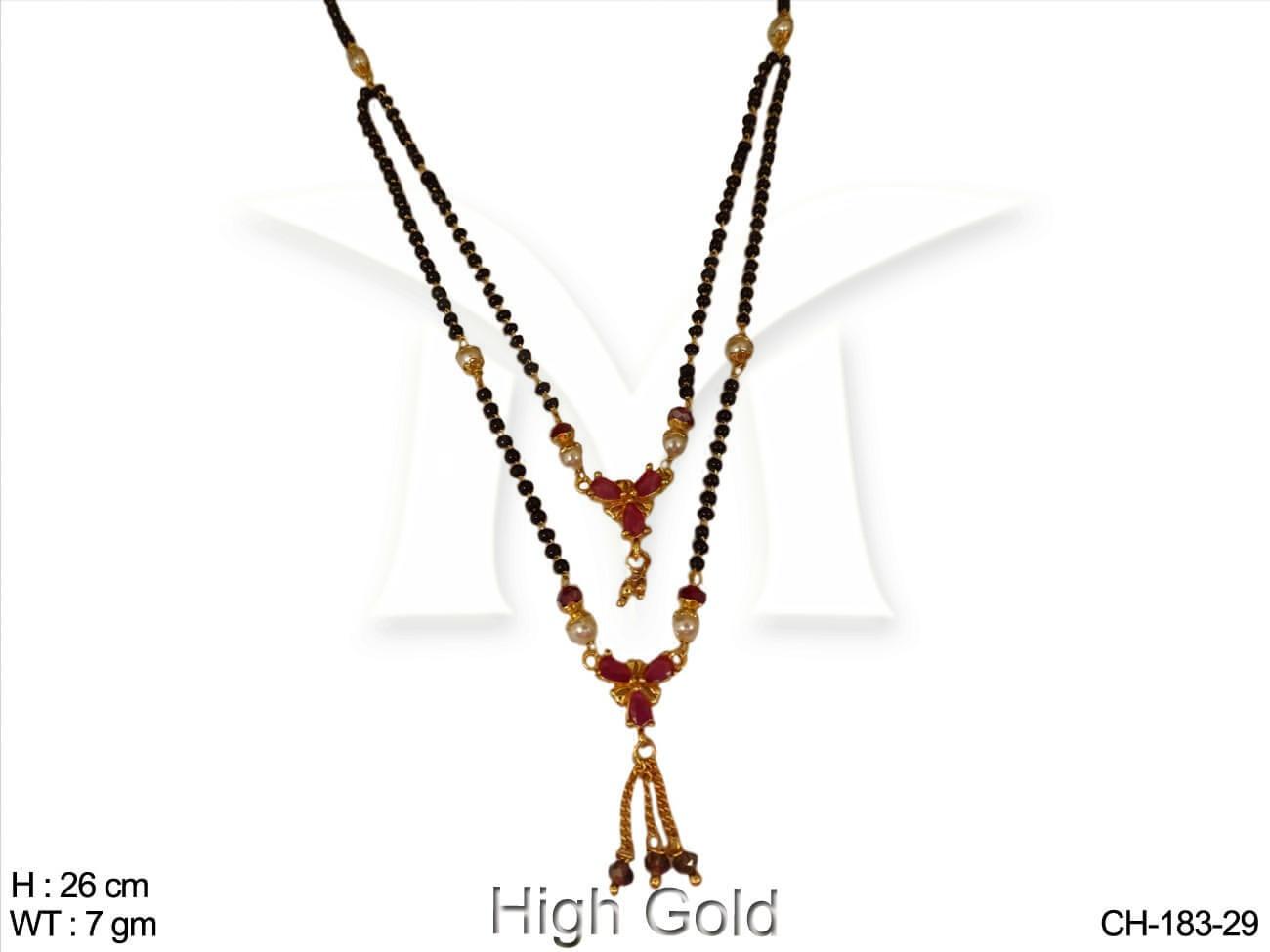 Double Layer Mangalsutra AD Chain - CHAIN - American Diamond Chain ...