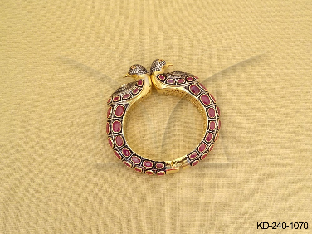 Bird Face Ends fusion Kada - KADA - Fusion Jewellery - MANEK RATNA