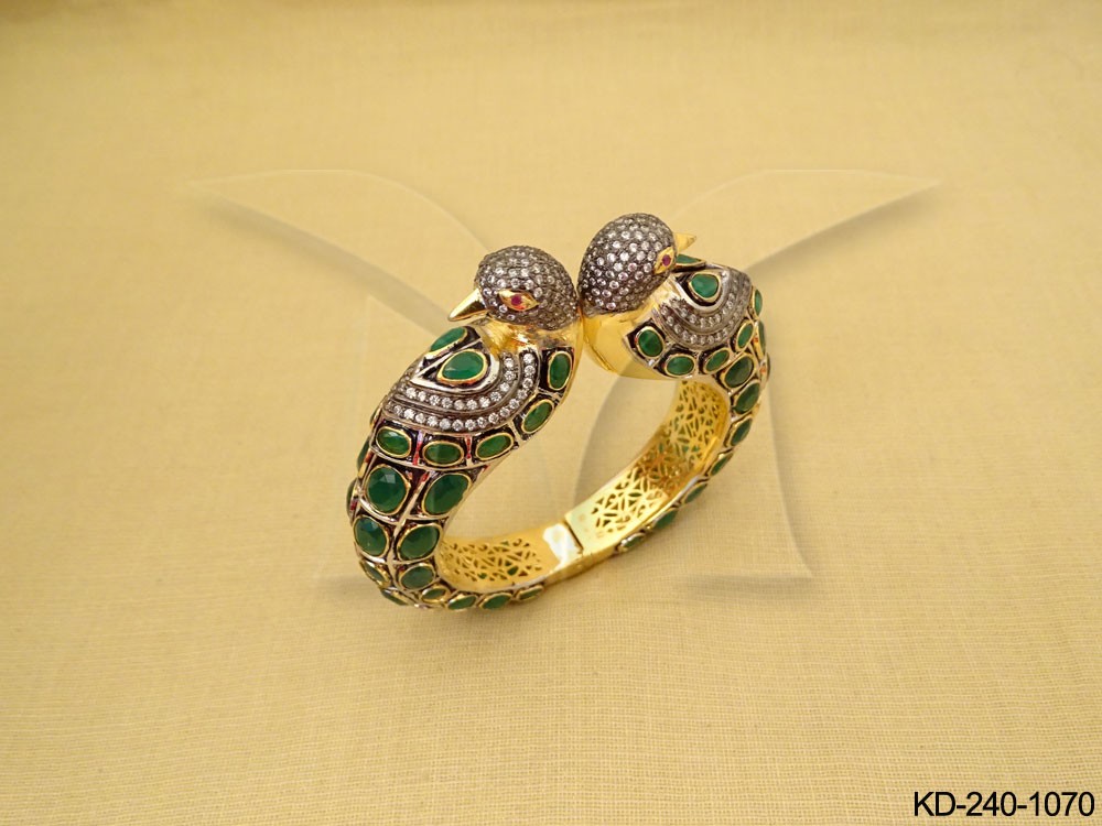 Bird Face Ends fusion Kada - KADA - Fusion Jewellery - MANEK RATNA