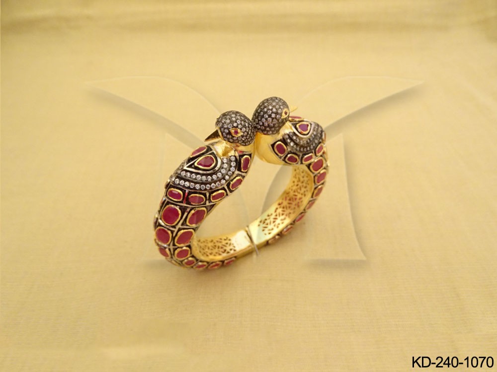 Bird Face Ends fusion Kada - KADA - Fusion Jewellery - MANEK RATNA