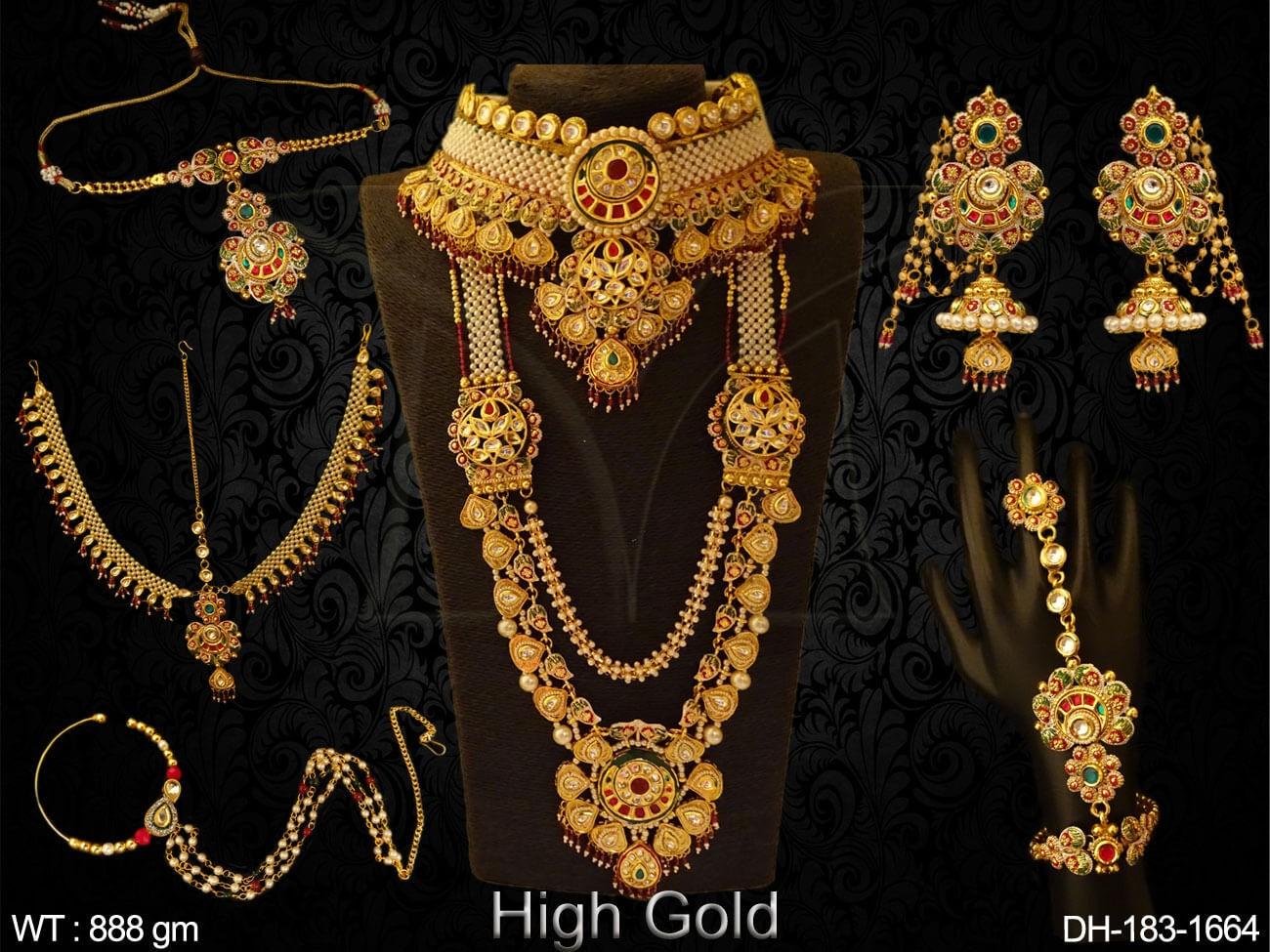 Designer Chokor Bridal Dulhan Set - Kundan Jewellery - Kundan Dulhan ...