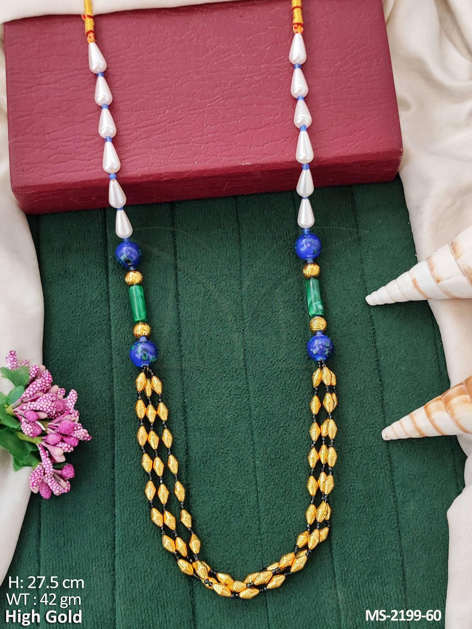 Design High Gold Polish Fancy Style Mala Set , Whats Trending, Mala Set ...