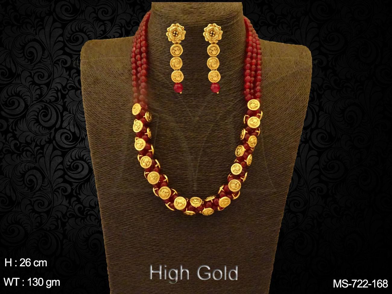 Multi Ball Beads Multi Coins Mala Set - Designer Jewellery - Beaded ...