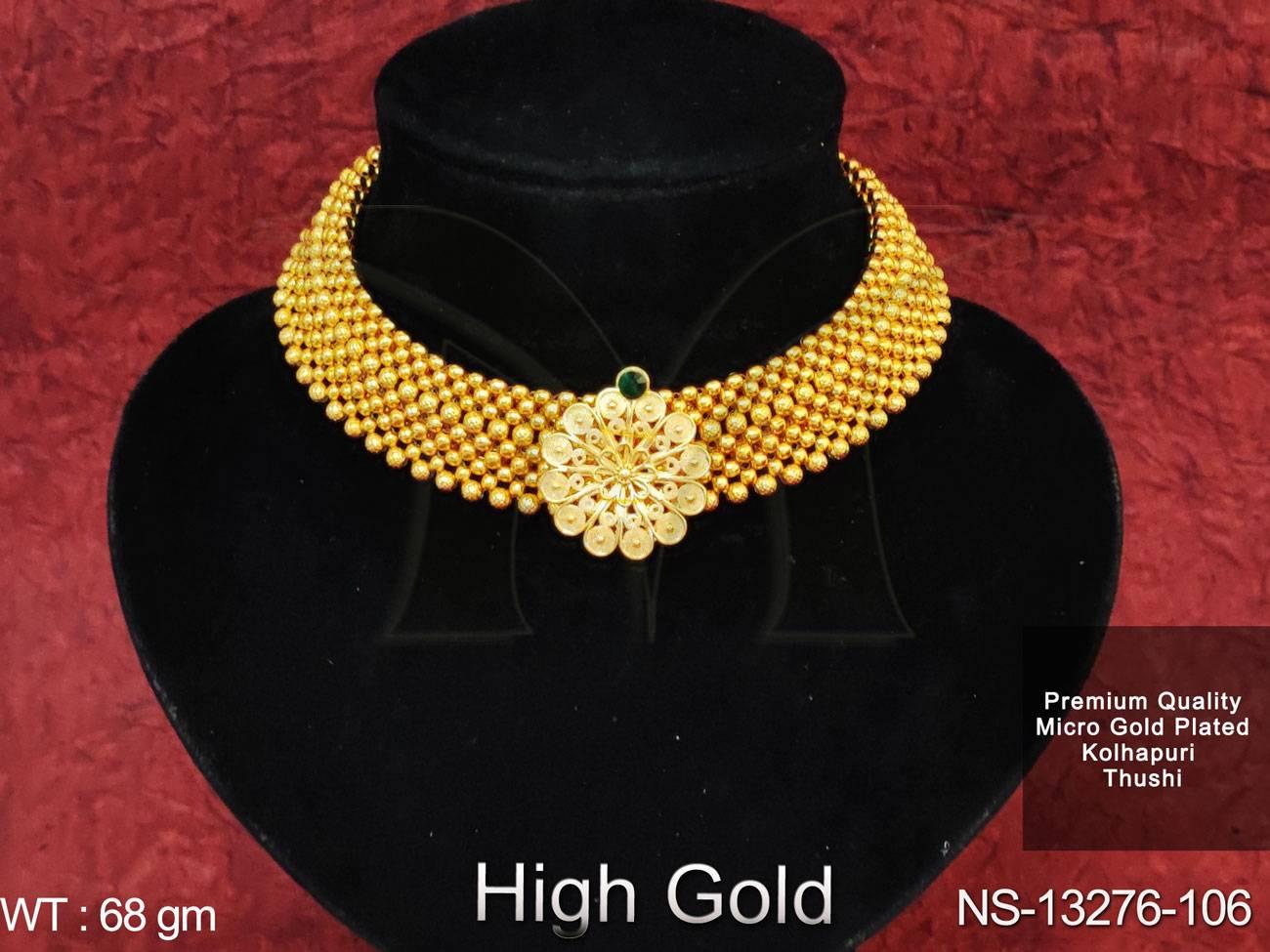 Fancy Style High gold Polish Maharashtrian Traditional Kolhapuri Thusi ...