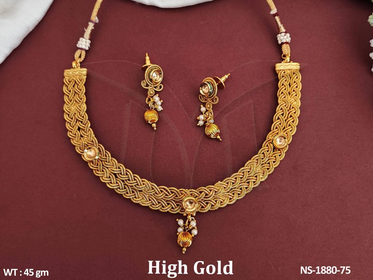 choti style double layered antique necklace set, NECKLACE SETS ...