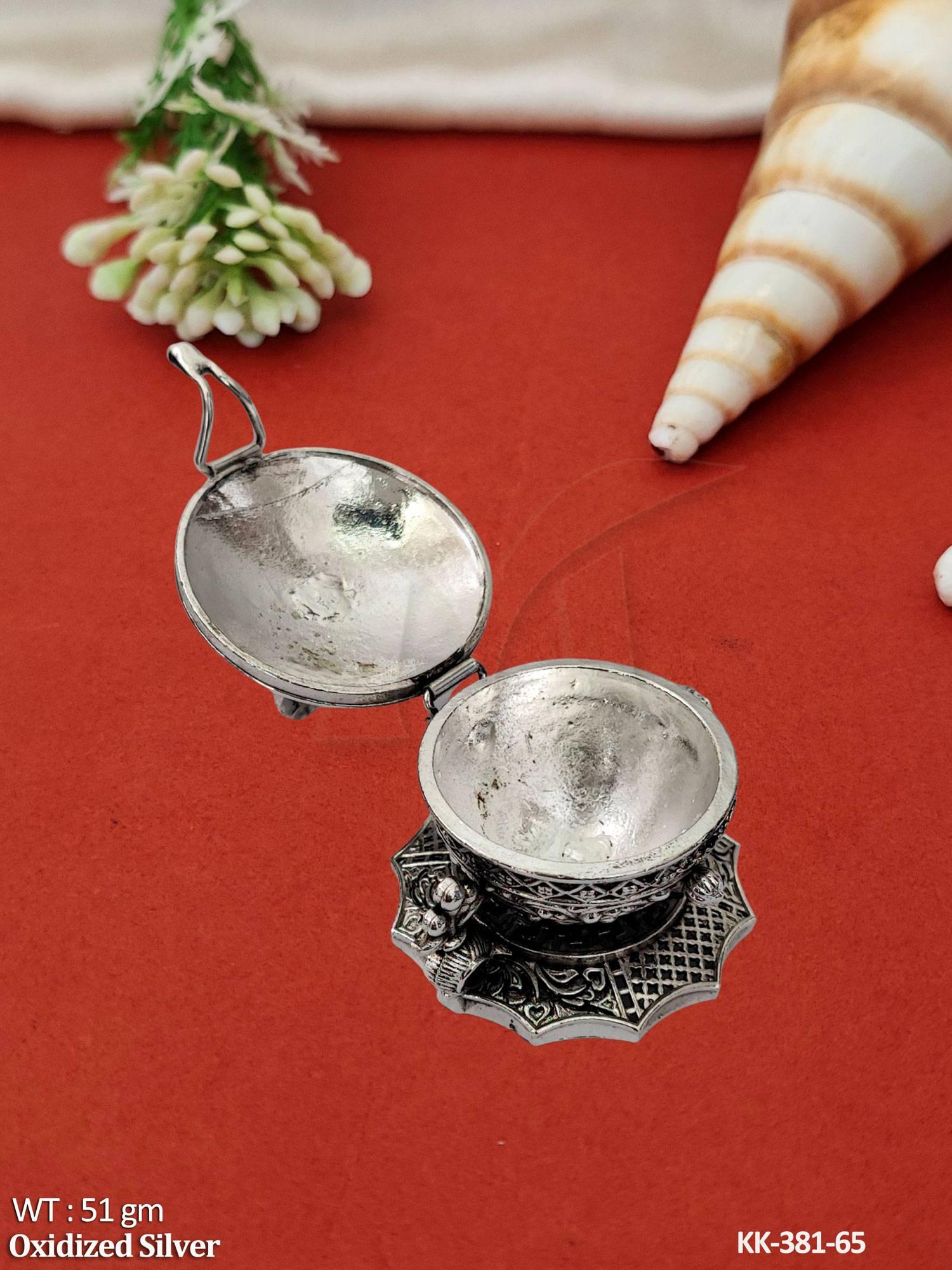 Beautiful Designer Oxidized Silver Temple Sindoor Box , Temple ...