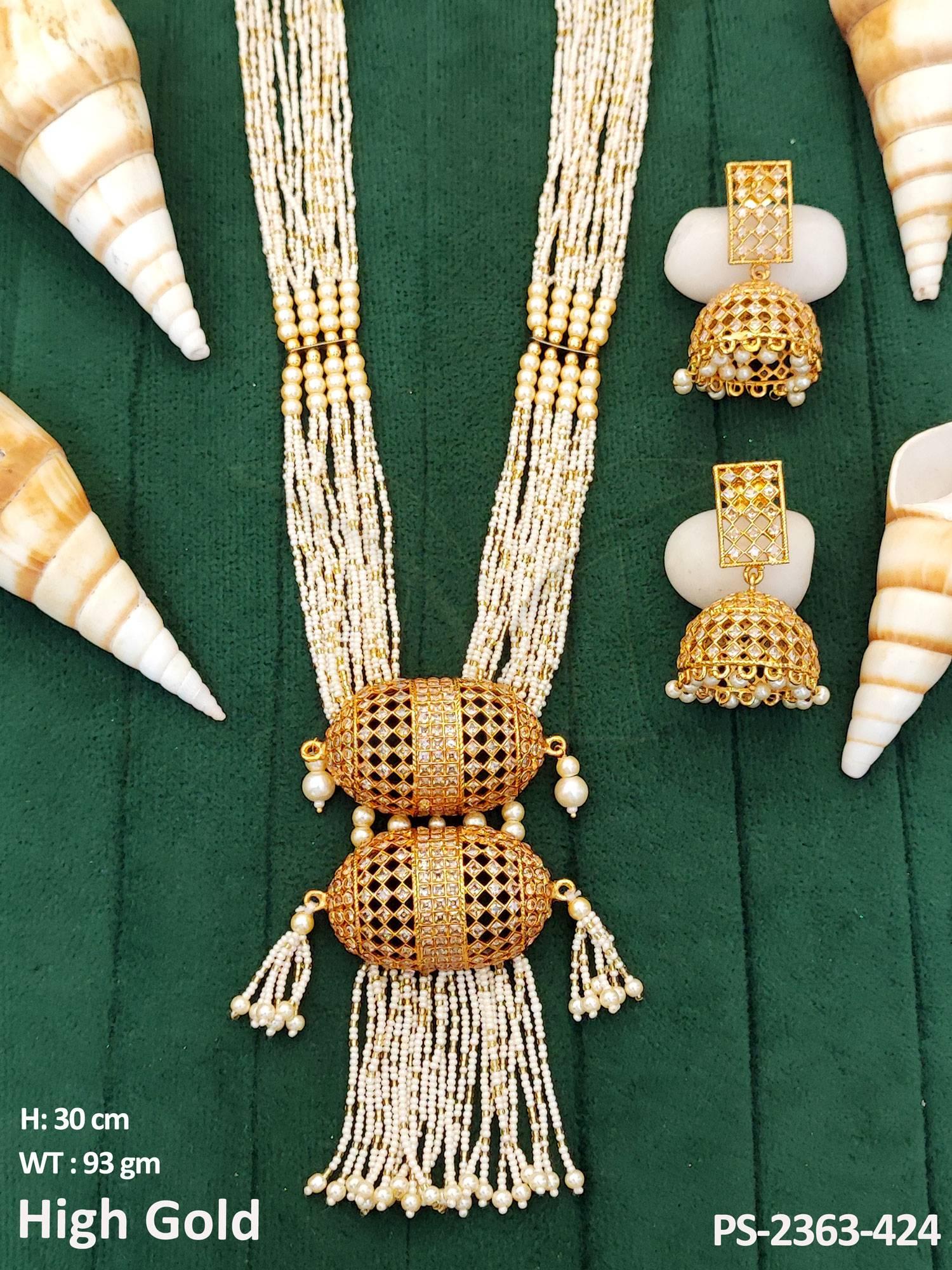 Traditional Antique Jewellery High Gold Polish Designer Pendant set ...