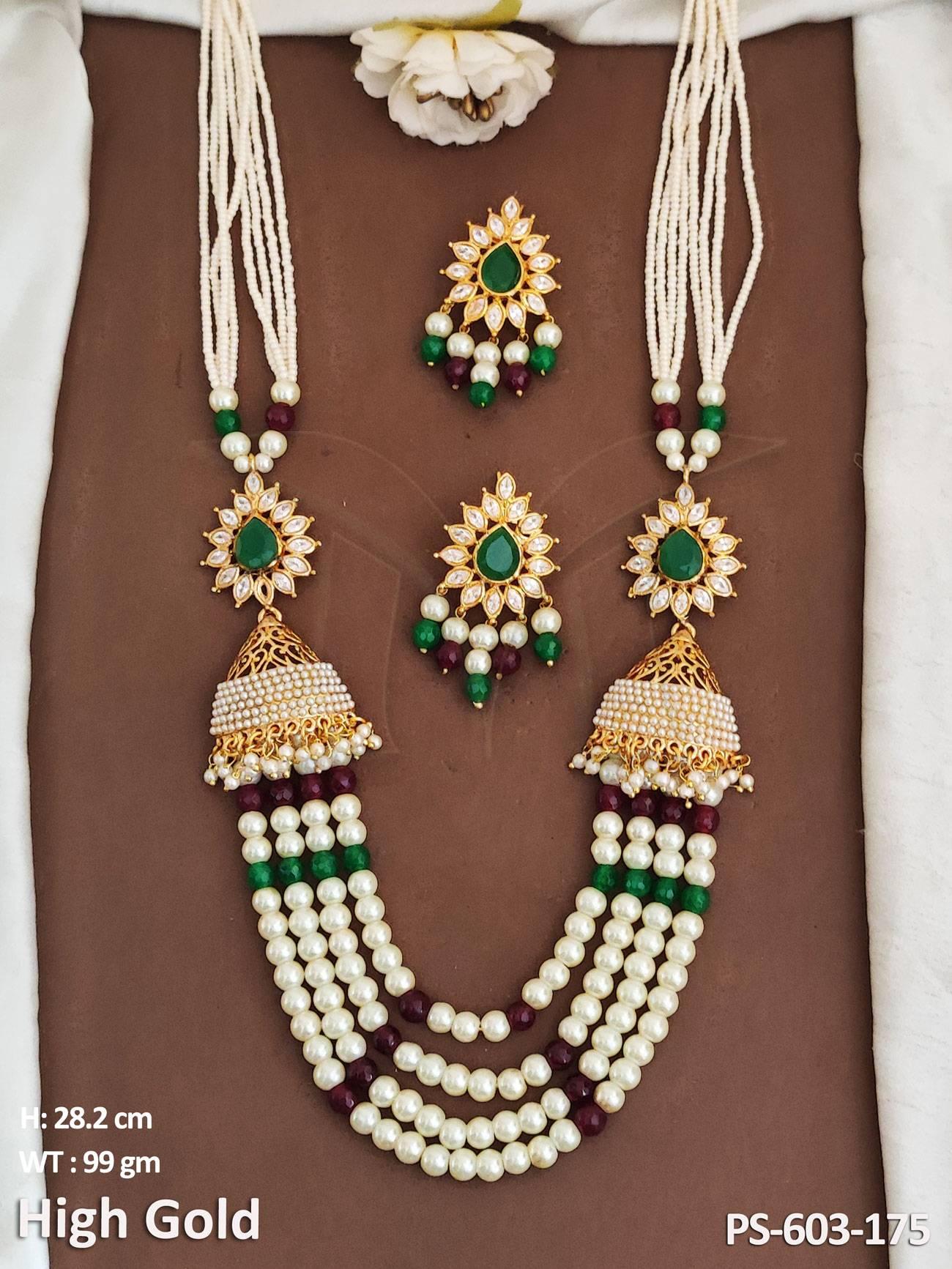 four layered triangular side designer pendant set, PENDANT SETS,Antique ...