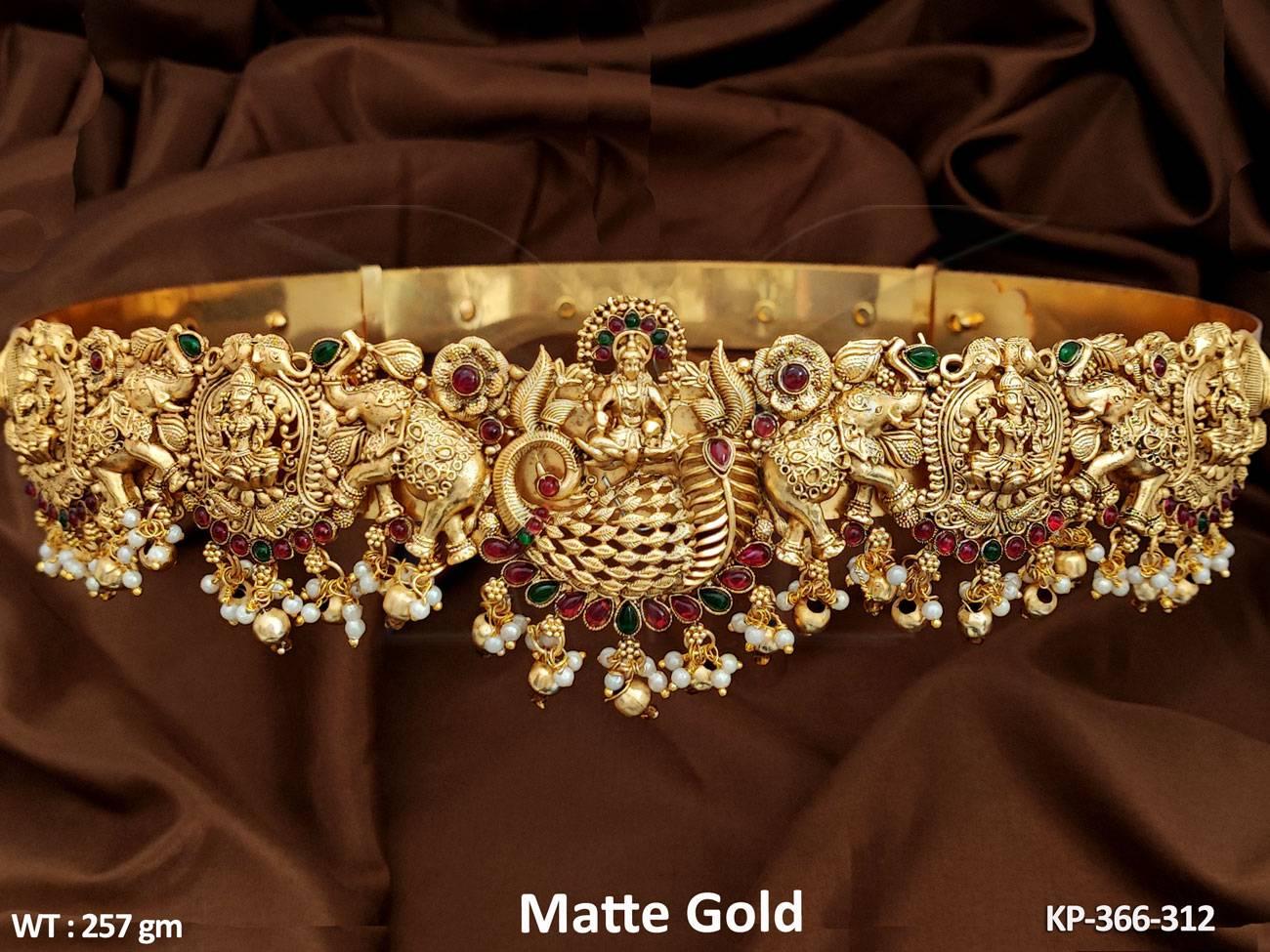 Elephant Design God Design Party Wear Temple Kamarpatta, Whats Trending ...