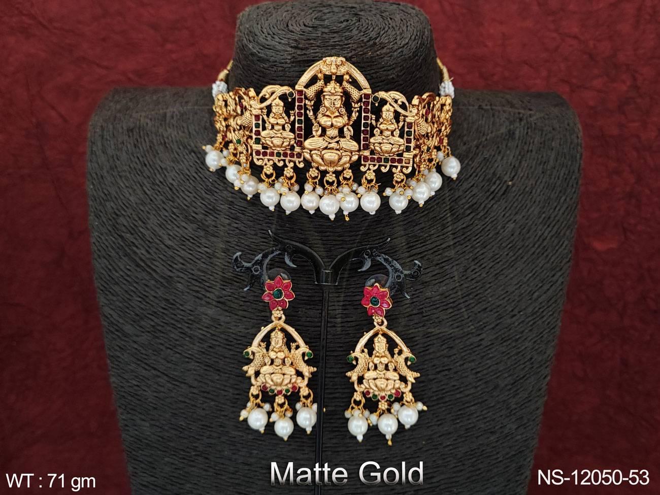 Temple Jewelry Matte Gold Polish South Fashion God Figure Beautiful ...