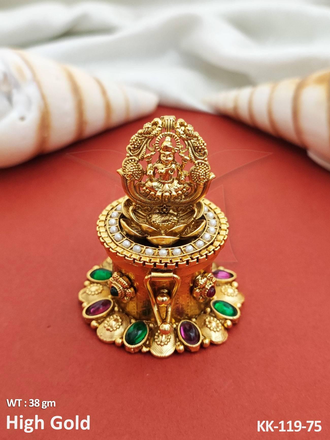 Indian Traditional Temple Jewelry High Gold Polish Fancy God Figure ...