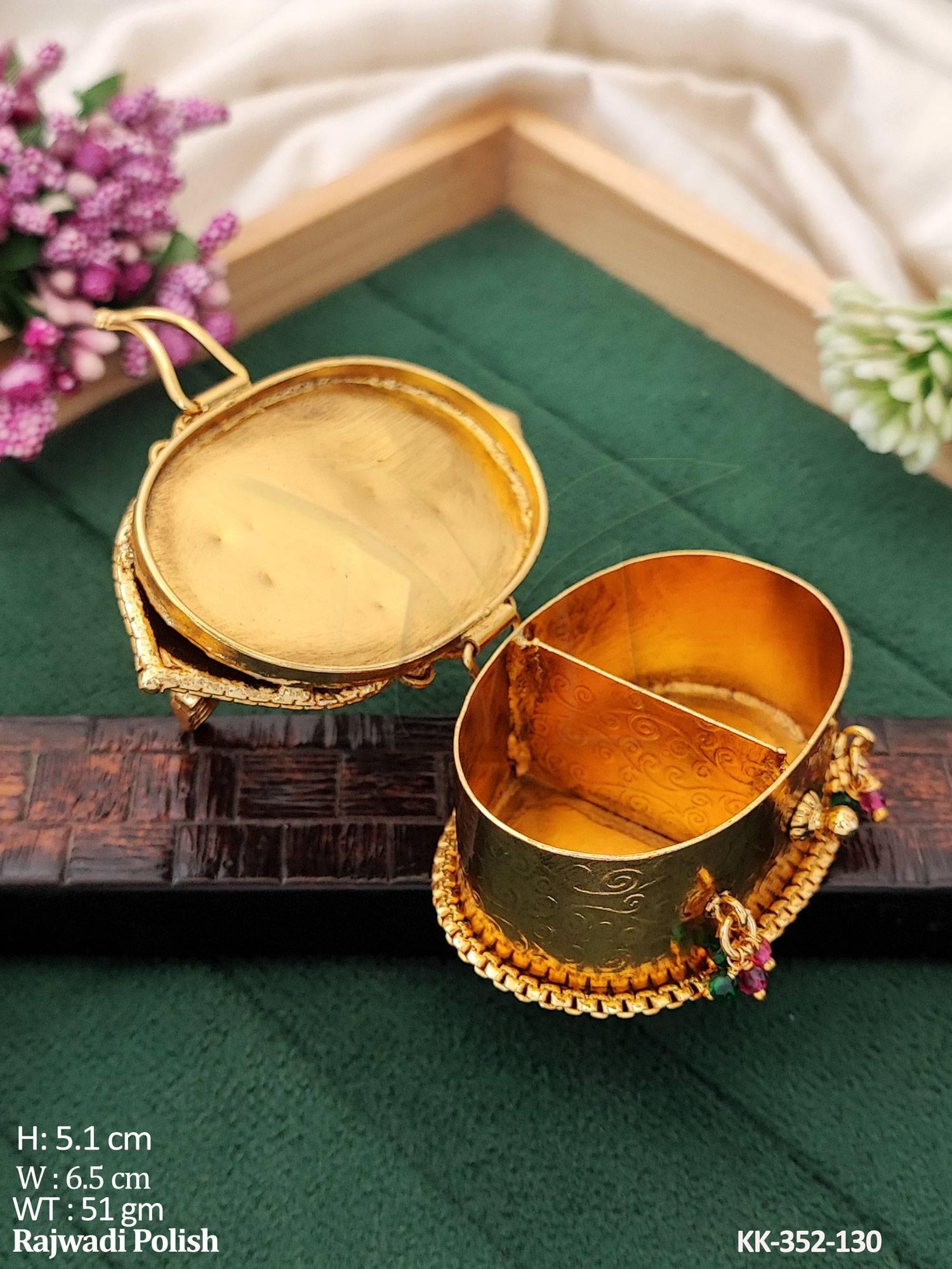 Beautiful Rajwadi Polish Full Stone Design Sindoor Box , Whats Trending ...