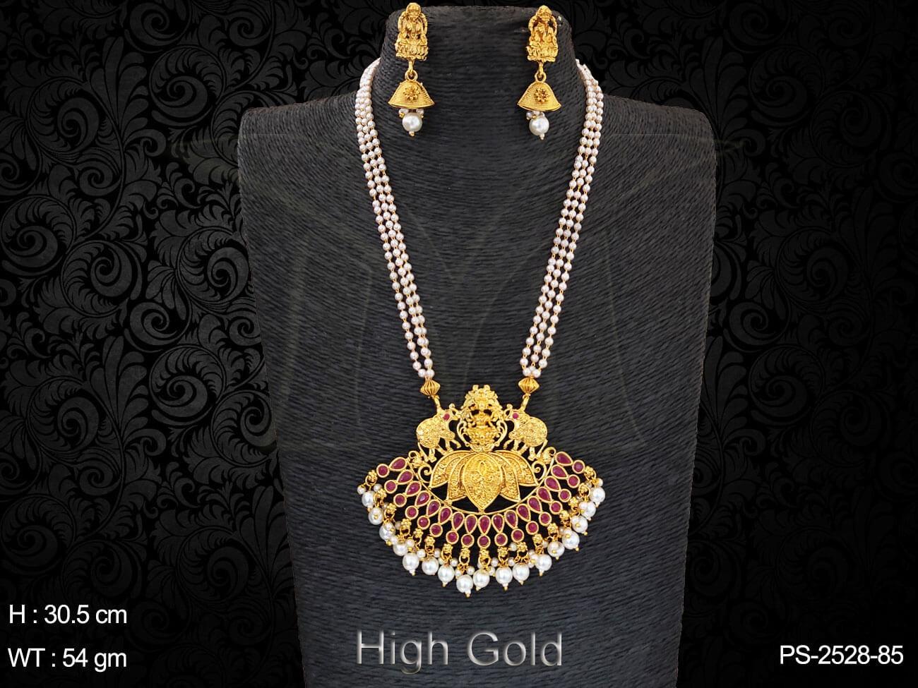Temple traditional antique design pendant set - Whats Trending - Copper ...