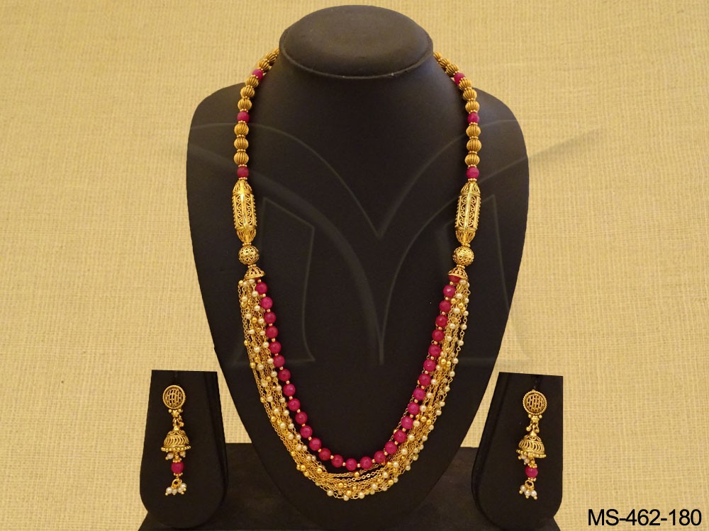 Moti Layered Traditional Mala - Designer Jewellery - Beaded Malas ...