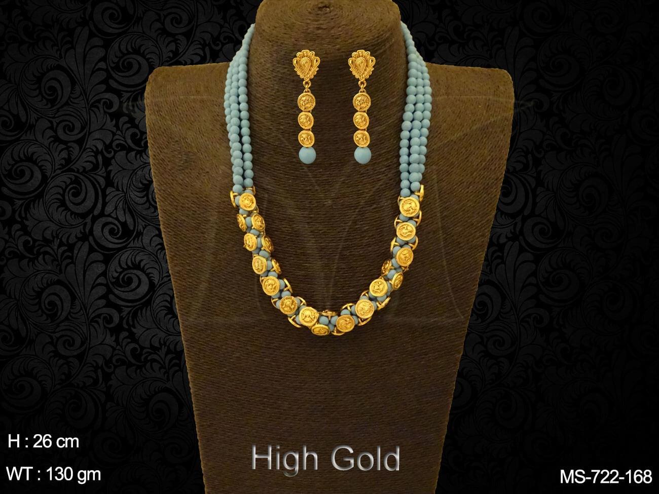 Multi Ball Beads Multi Coins Mala Set - Designer Jewellery - Beaded ...