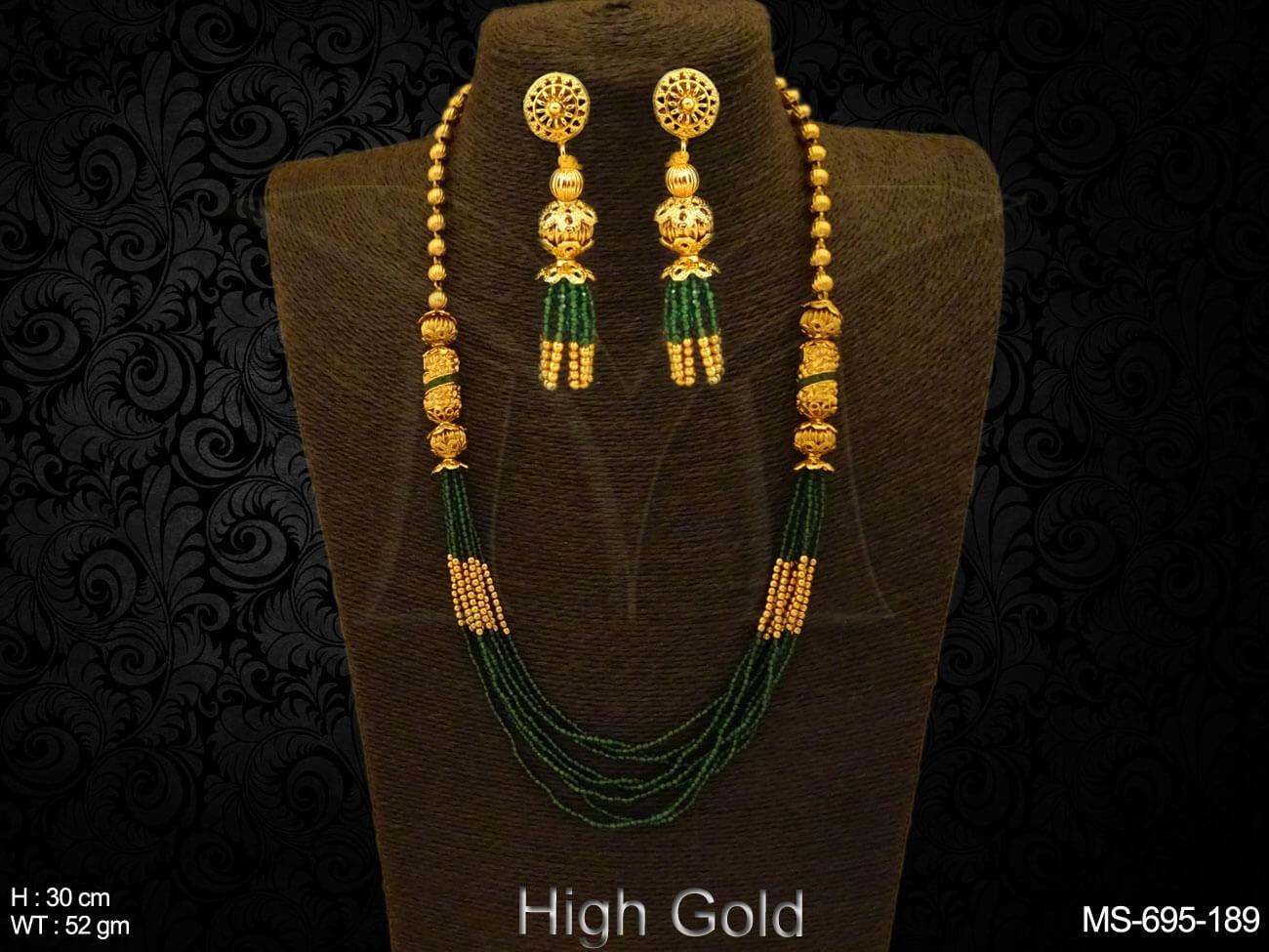 Multi Thin Long Mala Set - Designer Jewellery - Beaded Malas - MANEK RATNA