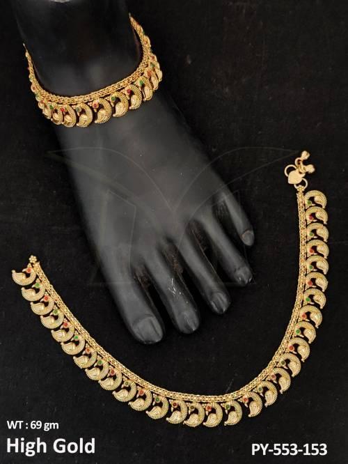 Antique Payal | Payal Online | Jewelry | Anklet | Bridal Payal | Manek ...