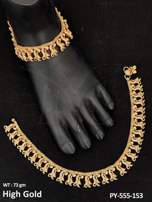 Antique Payal | Payal Online | Jewelry | Anklet | Bridal Payal | Manek ...