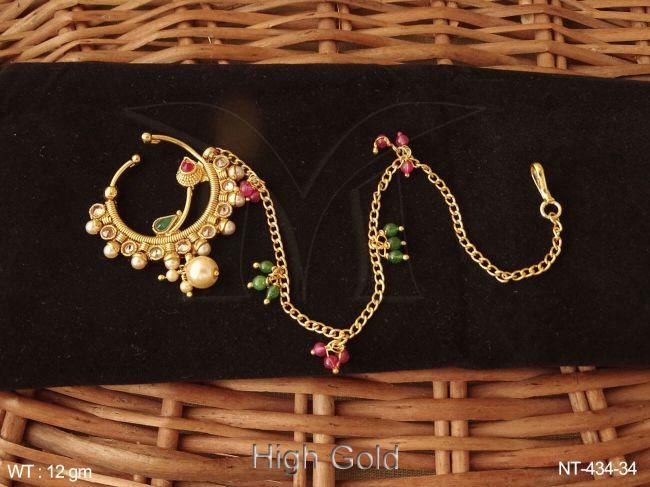 Antique Nath | Antique Nose Ring | Antique Jewelry | Bridal Nath ...