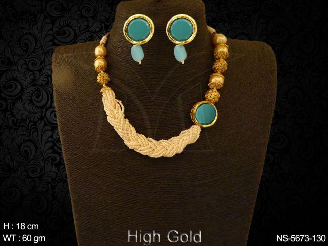 Choti Style Side Pendant Necklace - NECKLACE SETS - Copper and Brass ...