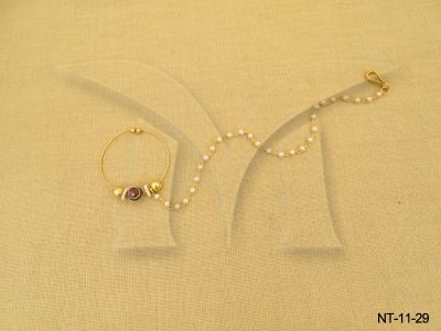 Small Moti Delicate Traditional Nath | Manek Ratna